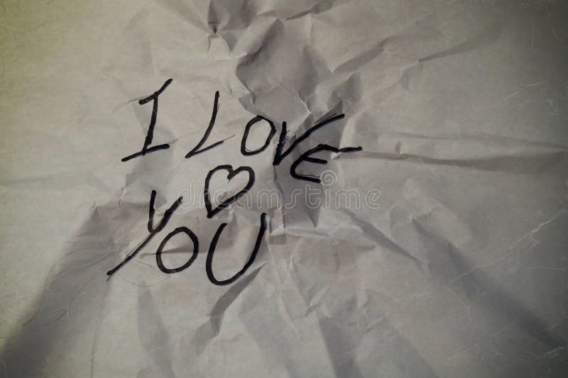 I love you note paper stock illustration. Illustration of couple ...