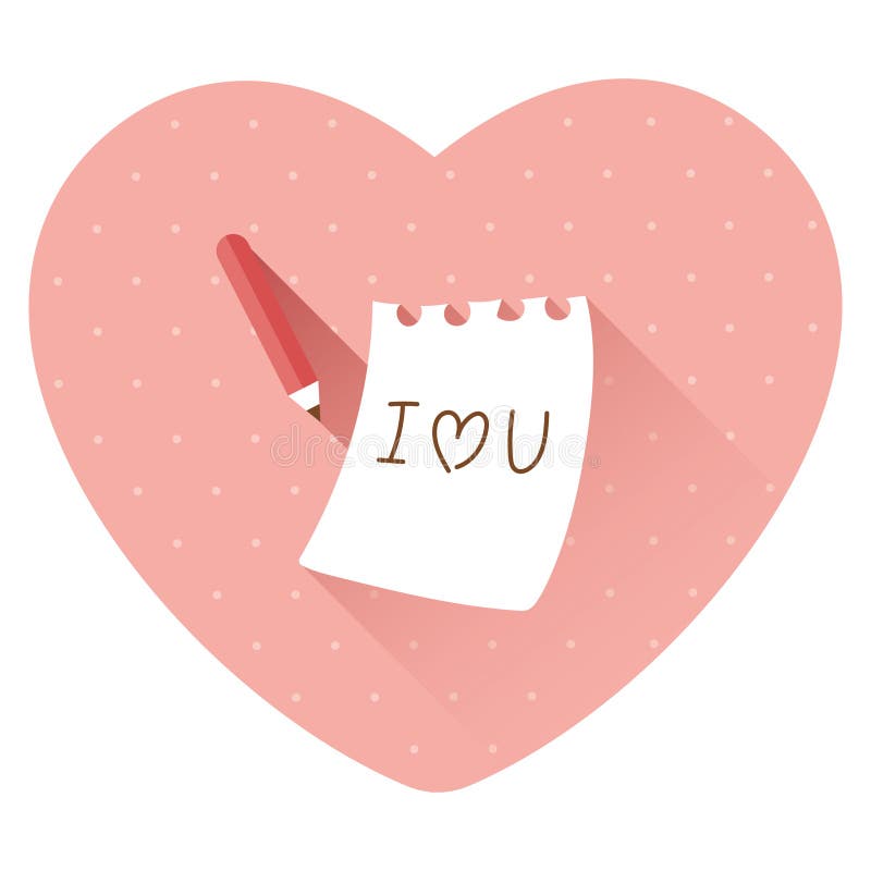 I Love You Note. Vector Illustration Decorative Background Design Stock ...