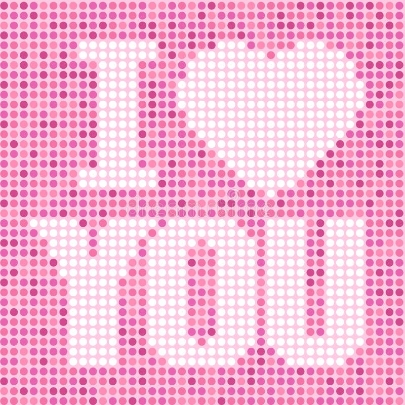 I Love You Pink Circle Dot Mosaic Vector Design Stock Vector ...