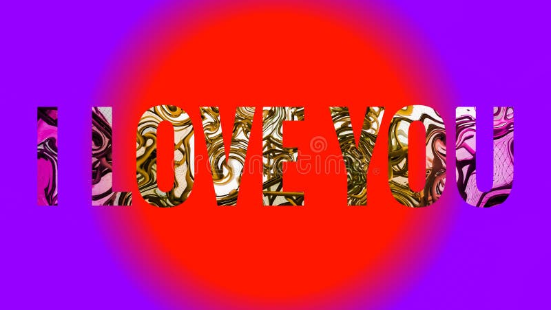 I Love You Sign Abstract Background Stock Illustration - Illustration ...