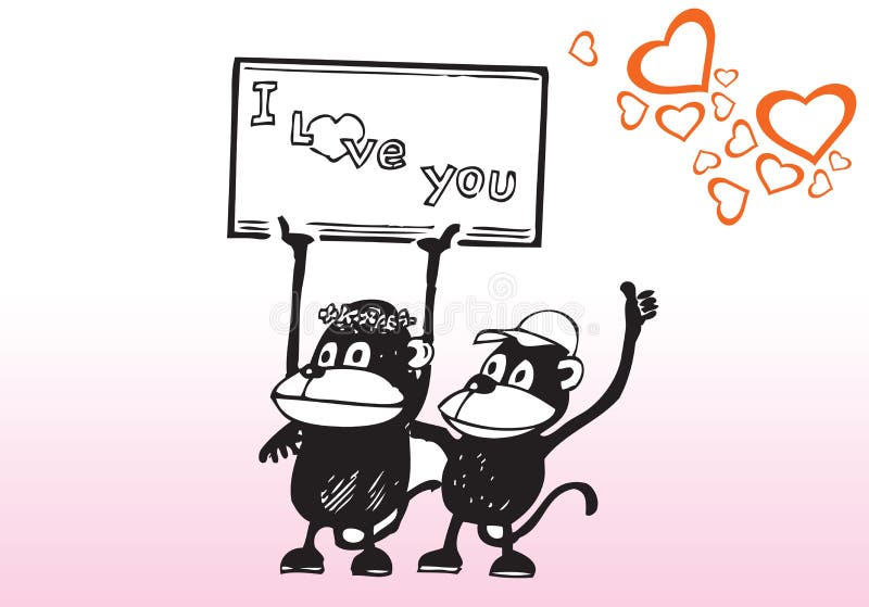 I love you sign cartoon stock vector. Illustration of drawn - 6684077