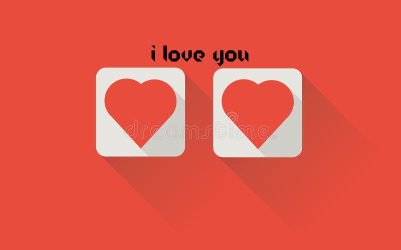 I Love You Text and Double Heart Stock Vector - Illustration of clipart ...