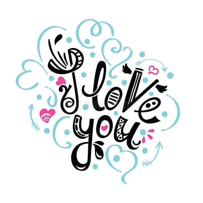 I Love You Handwritten Calligraphy Stock Illustrations 2 682 I Love