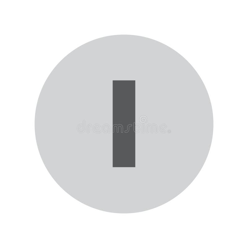 Letter I with Black Impact Font in Silver Gray Circle Stock Vector ...