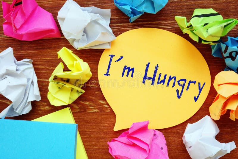 I M Hungry Sign on the Page Stock Image - Image of hungry, concept ...