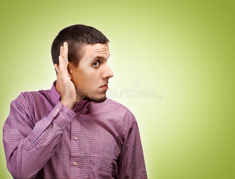 I m listening! stock photo. Image of concept, adult, listen - 33702588