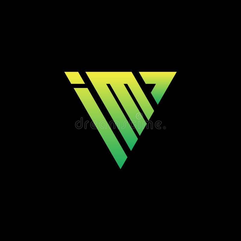 I M Initial Triangle Logo Monogram with Triangle Shape Stock Vector ...