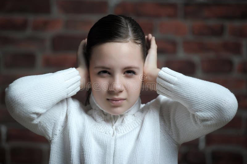 I m not listen stock photo. Image of blond, ears, adorable - 23094830