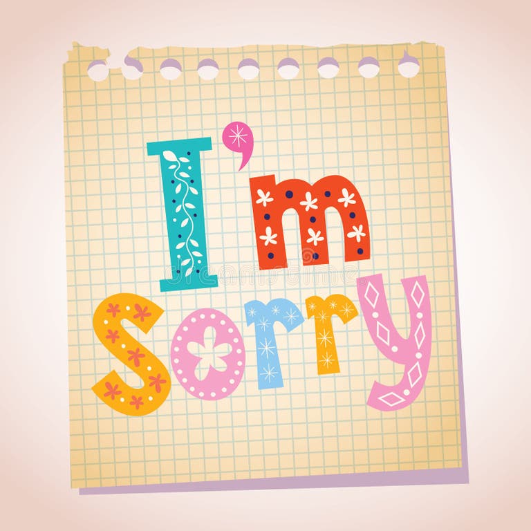 Sorry Note Stock Illustrations – 608 Sorry Note Stock Illustrations ...