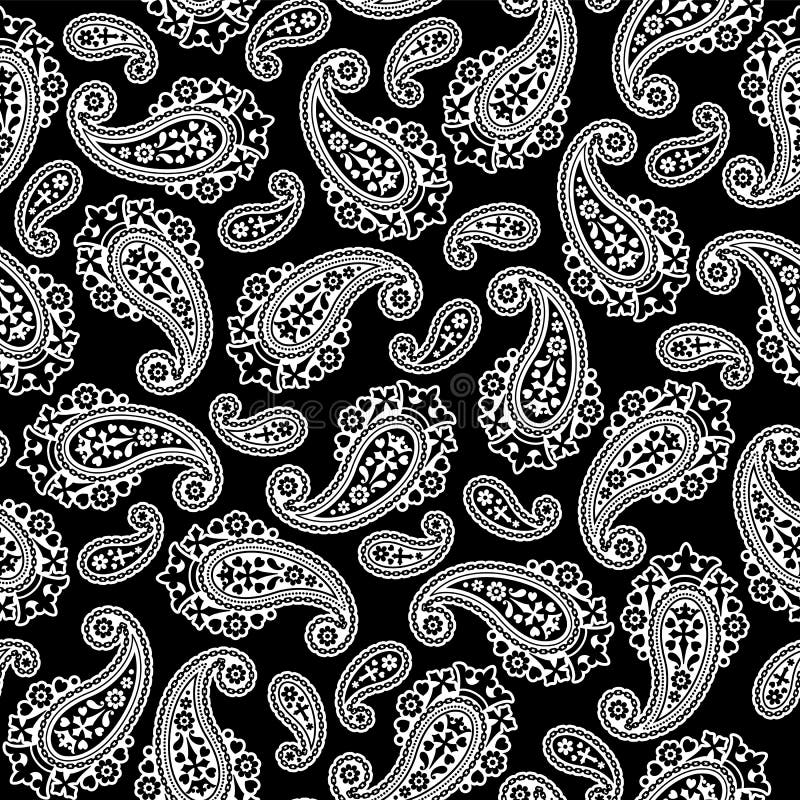 Cute and Simple Paisley Seamless Pattern, Stock Vector - Illustration ...