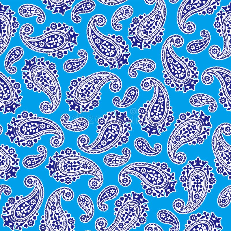 Cute and Simple Paisley Seamless Pattern, Stock Vector - Illustration ...