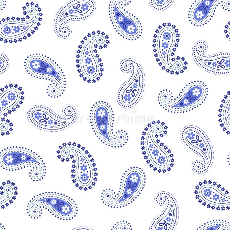 Cute and Simple Paisley Seamless Pattern, Stock Vector - Illustration ...