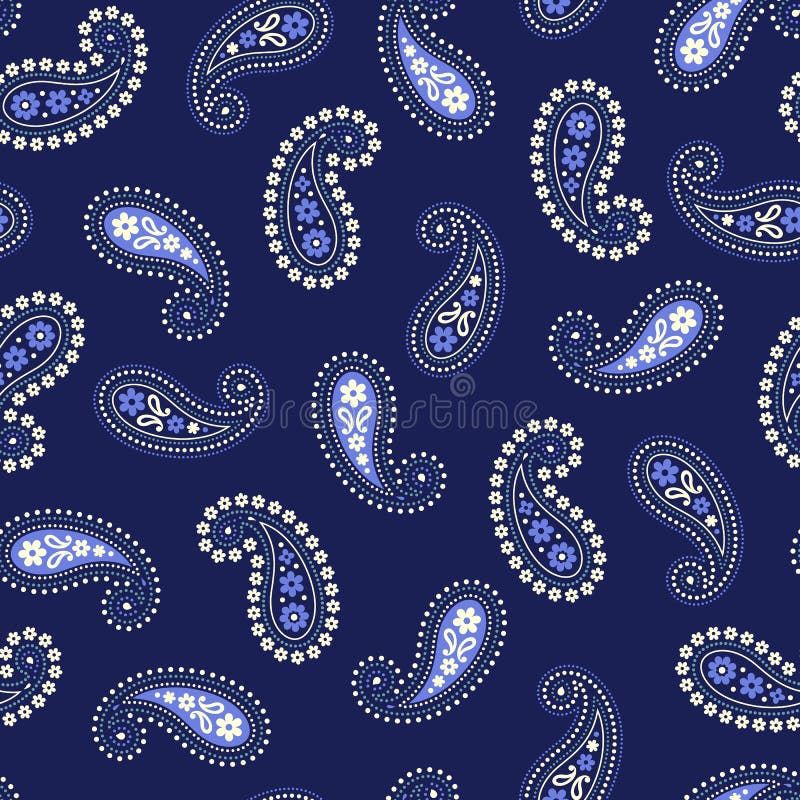 Cute and Simple Paisley Seamless Pattern, Stock Vector - Illustration ...