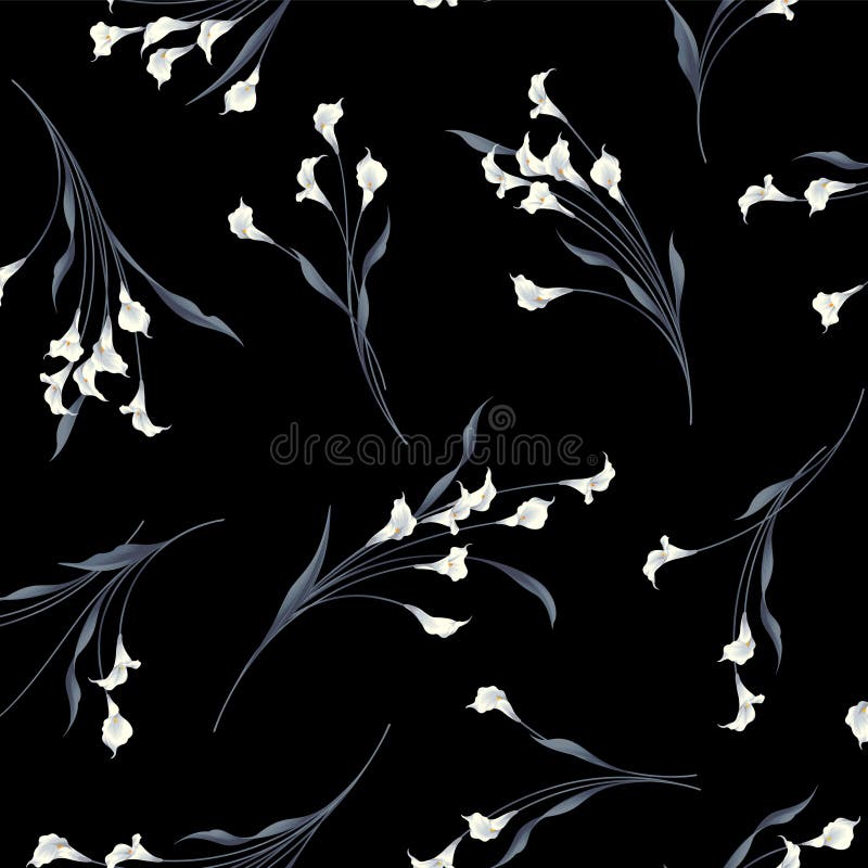 Seamless Pattern in Beautiful Calla Lily, Stock Vector - Illustration ...