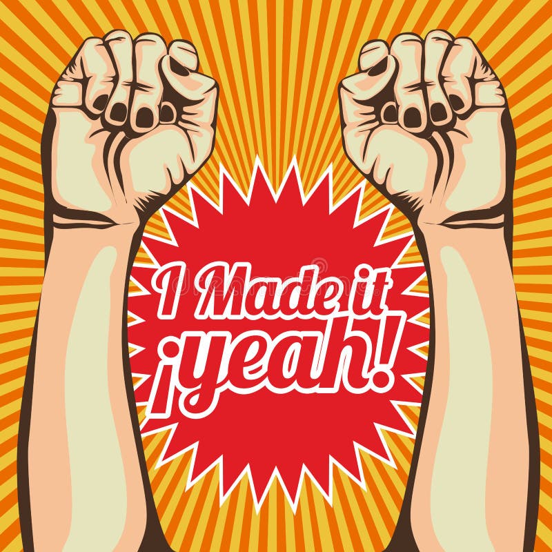 Yeah gesture solid hand stock illustration. Illustration of finger ...