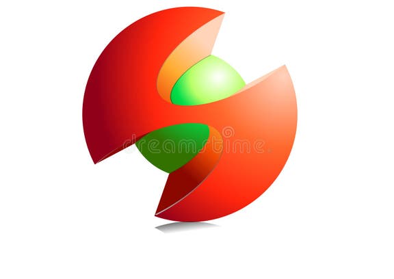 3D sphere_Logo_B stock illustration. Illustration of sphereb - 116259124