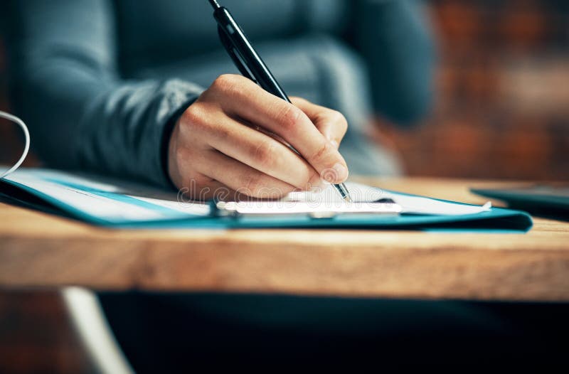 I Make Notes of Everything. an Unrecognizable Woman Making Notes at Her ...