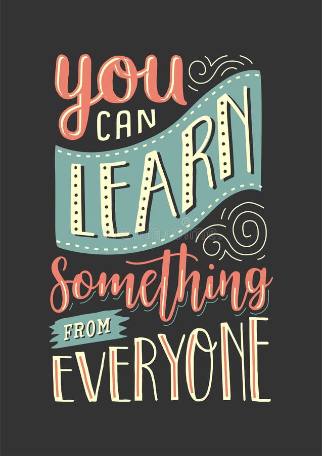 You Can Learn Something from Everyone Stock Illustration - Illustration ...