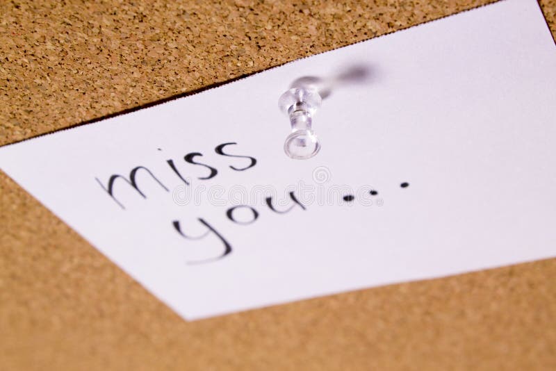 I miss you post it note stock image. Image of remind - 41631347