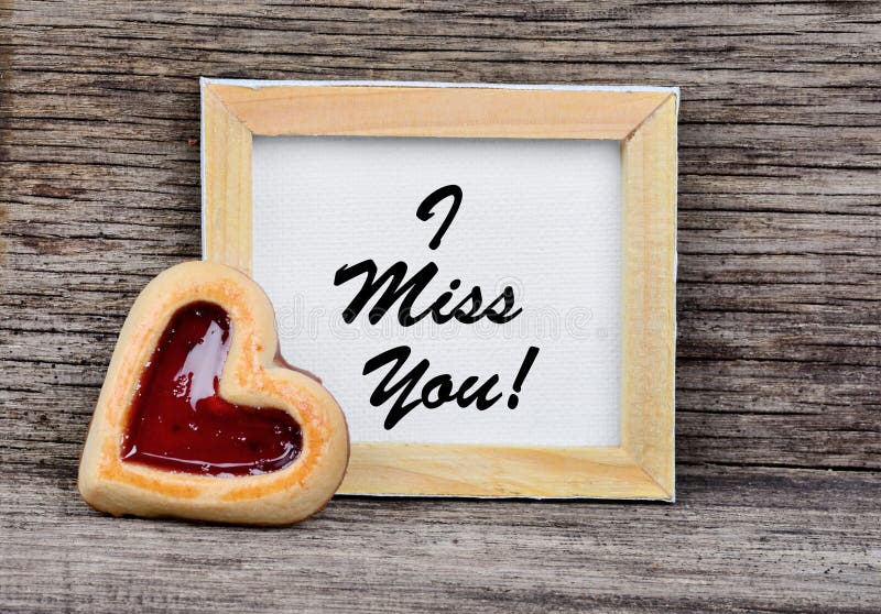 I miss you words on frame stock photo. Image of table - 112844000