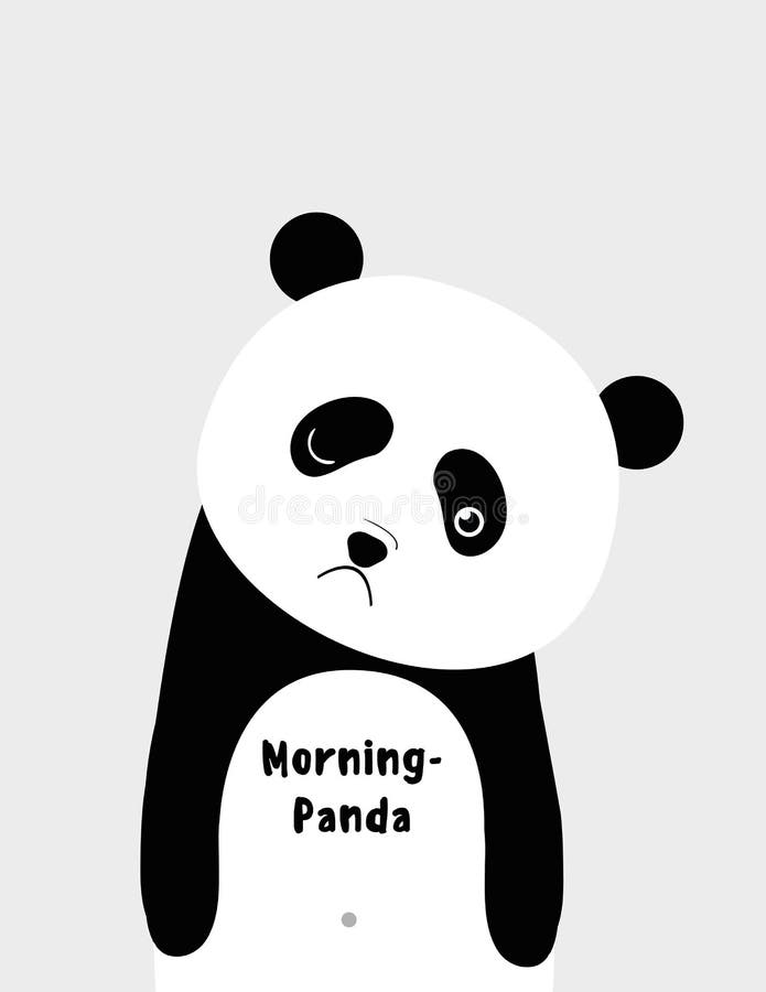 I am morning panda stock vector. Illustration of festive - 71899686