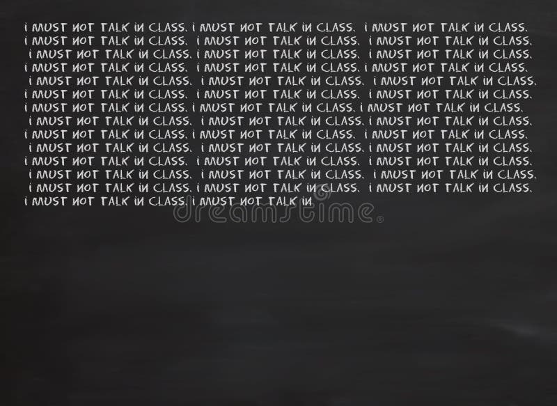 I must not talk in class stock illustration. Illustration of school ...