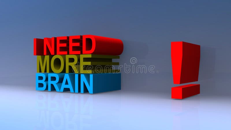 I need more brain on blue stock illustration. Illustration of bone ...