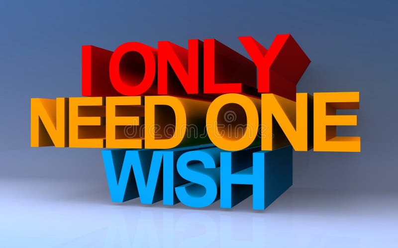 I only Need One Wish on Blue Stock Illustration - Illustration of ...