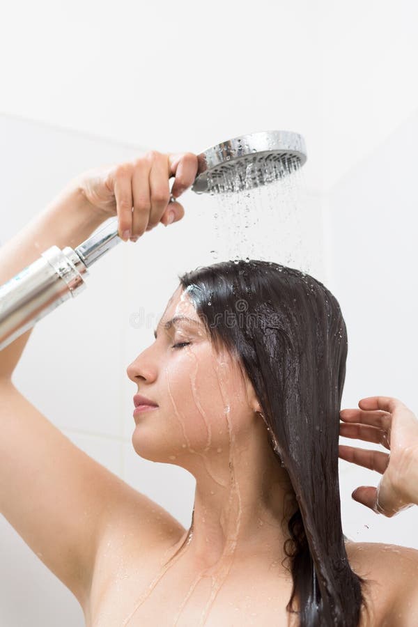 I really Needed this Shower Stock Image - Image of woman, interior ...