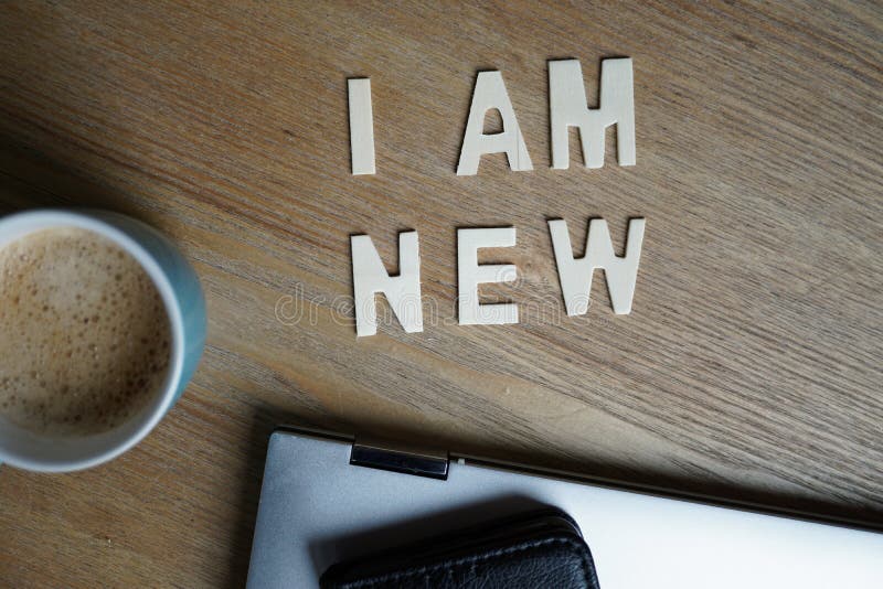 I am New Written at the Office Stock Image - Image of write, business ...