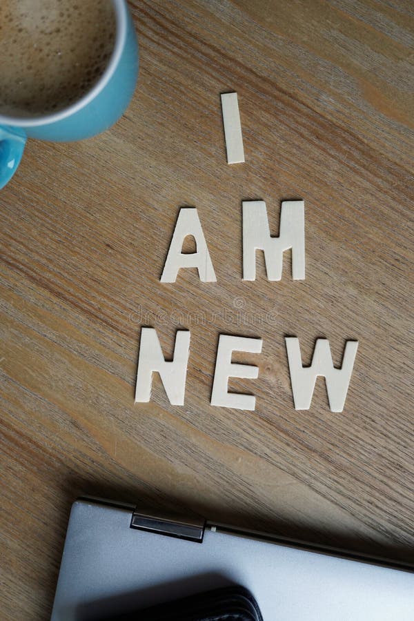 I am New Written at the Office Stock Photo - Image of forget ...