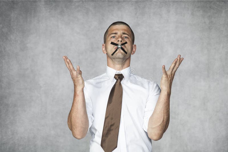 I am not able to speak stock photo. Image of businessman - 45427200 I am not able to speak stock photo. Image of businessman - 45427200