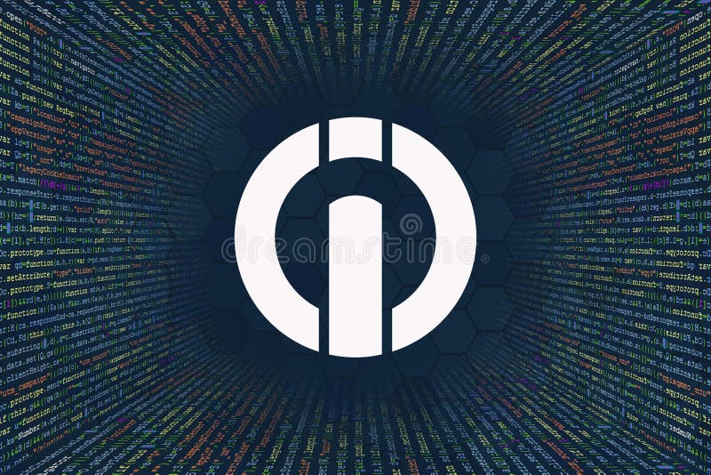 I/O Coin, IOC Cryptocurrency Symbol. a Tunnel from a Computer Program ...