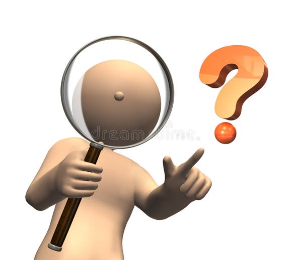 I Observe Something with Magnifying Glass. Stock Illustration ...