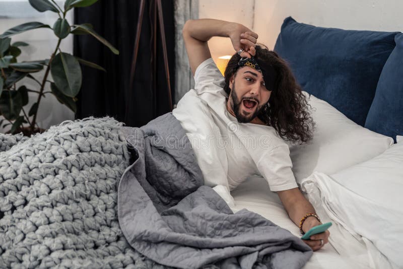 Stressed Young Man Realizing that he is Late Stock Image - Image of ...