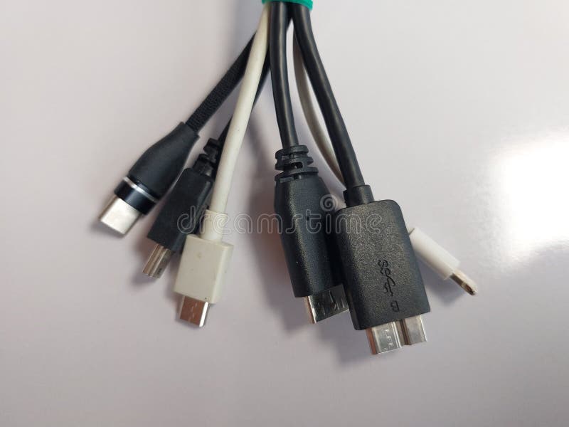 The I Phone and Android Charging Cable& X27;s Stock Image - Image of ...