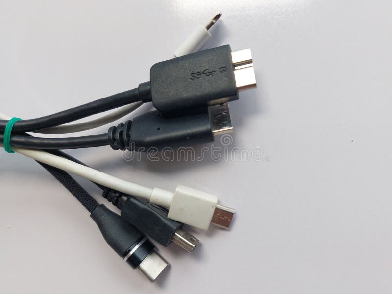 The I Phone and Android Charging Cables Stock Photo - Image of cabl ...