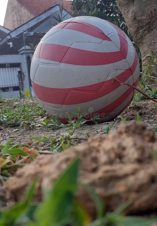 I Play Plastic Ball on the Street Alone. Stock Photo - Image of plastic ...