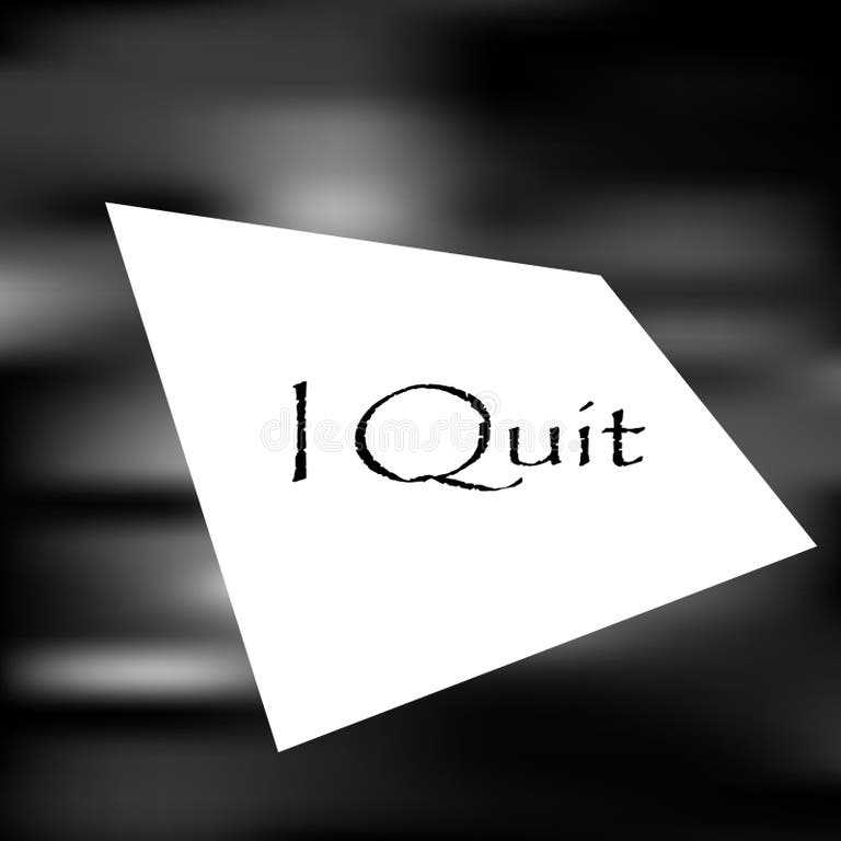 I quit background stock illustration. Illustration of presentation ...