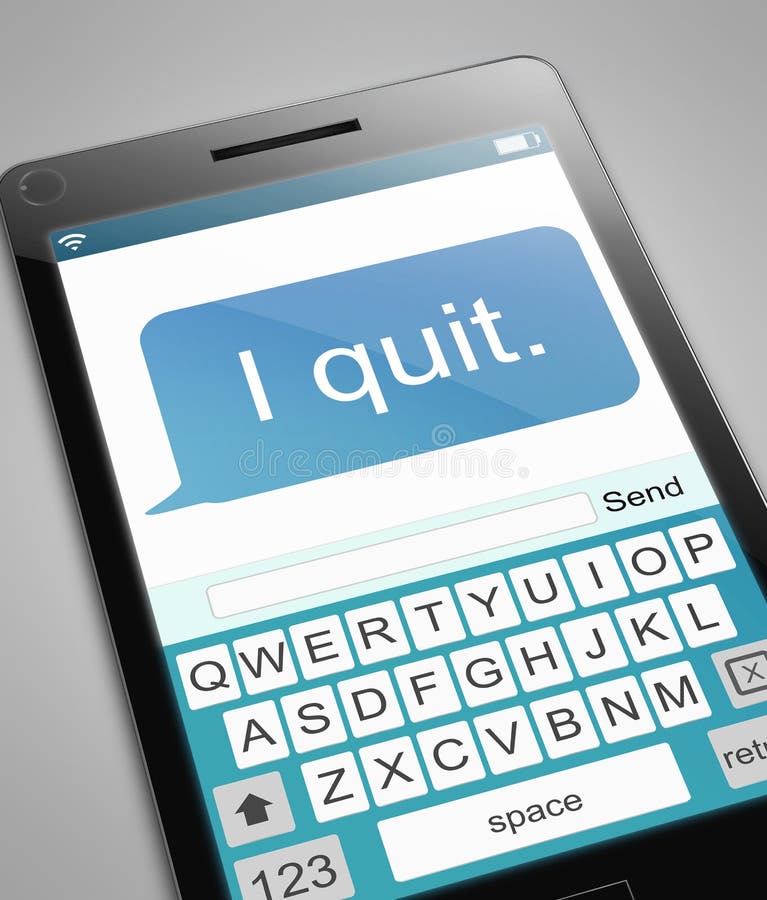 Quit Job Message Sign Illustration Design Stock Illustration ...