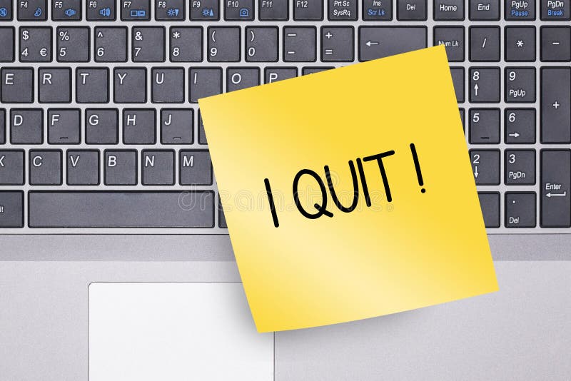 I quit note stock image. Image of noticeboard, board - 26445051