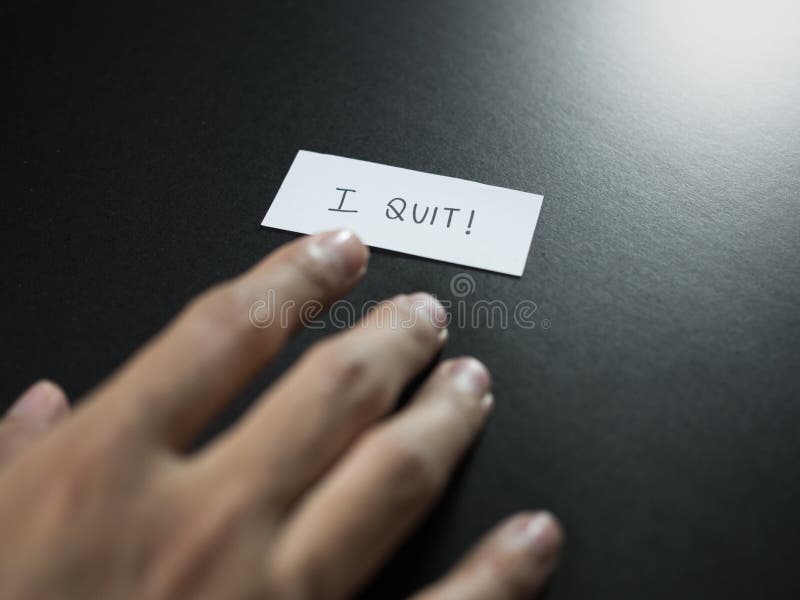 Quit your job message stock photo. Image of concept, message - 6722286