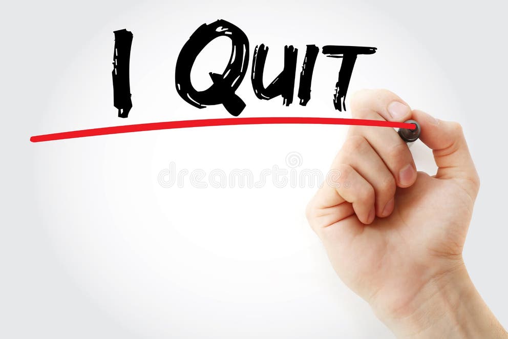 I Quit Text with Marker, Business Concept Stock Photo - Image of ...
