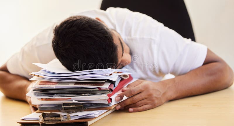I Rather Nap Than Work. an Unrecognisable Man Asleep on a Stack of ...