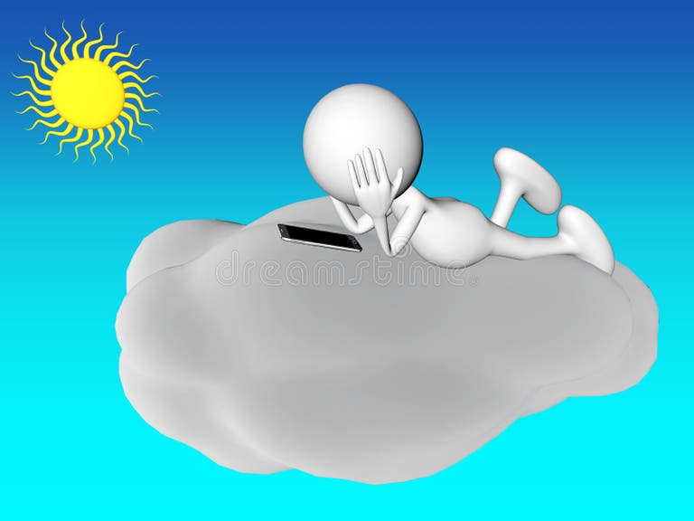 I read snowman cloud stock illustration. Illustration of path - 46350333