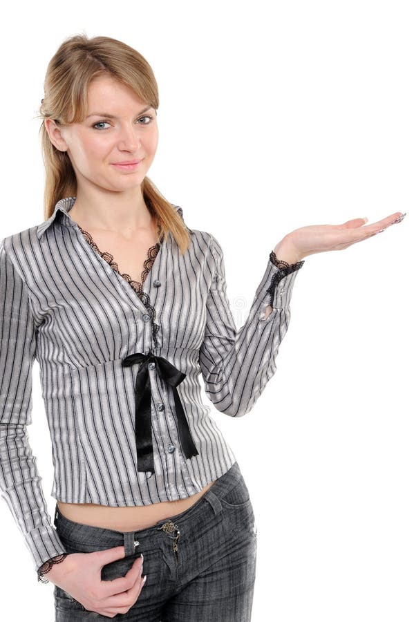 I recommend this! stock image. Image of beautiful, girl - 13915471