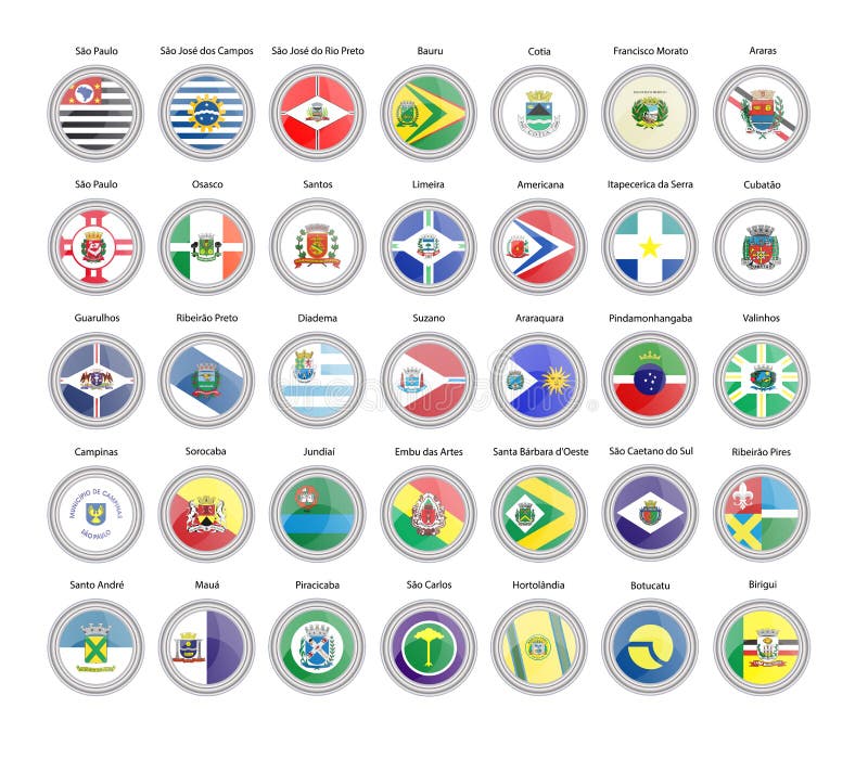 Flags of Sao Paulo State, Brazil Stock Vector - Illustration of ...