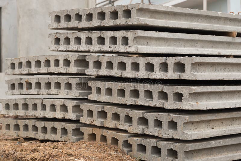 I Shape Concrete Piles. stock photo. Image of site, concrete - 99611438
