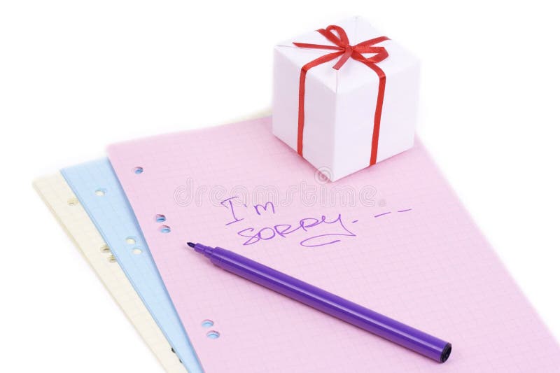 I am sorry stock photo. Image of excuse, objects, book - 10877966