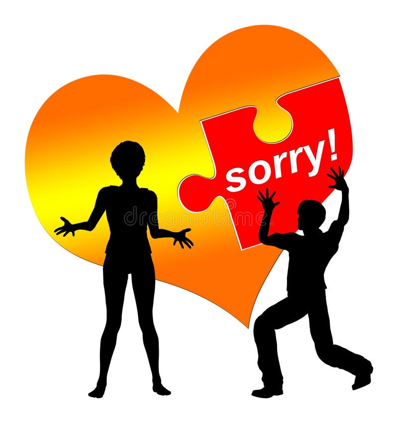 I am sorry stock illustration. Illustration of apologize - 48163542